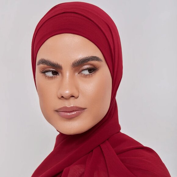 Veiled | Accessories | Veiled Collection Georgette Crepe Hijab Saffron ...